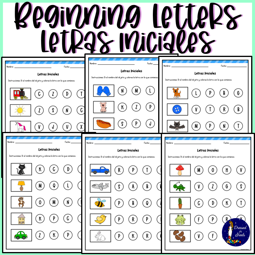 Beginning Letters Letras Iniciales | Made By Teachers