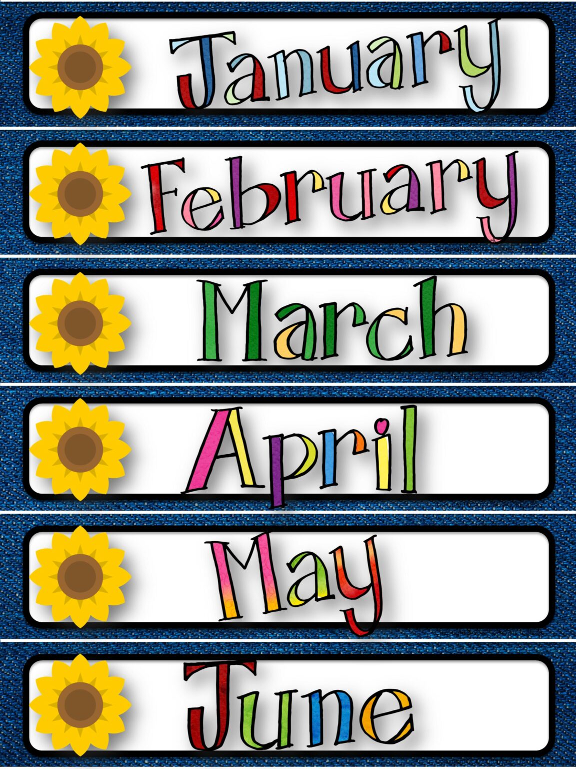 Sunflower Classroom Calendar Decor Set Editable - Made By Teachers