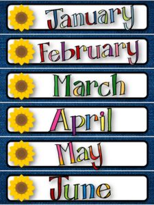 Sunflower Classroom Calendar Decor Set Editable - Made By Teachers