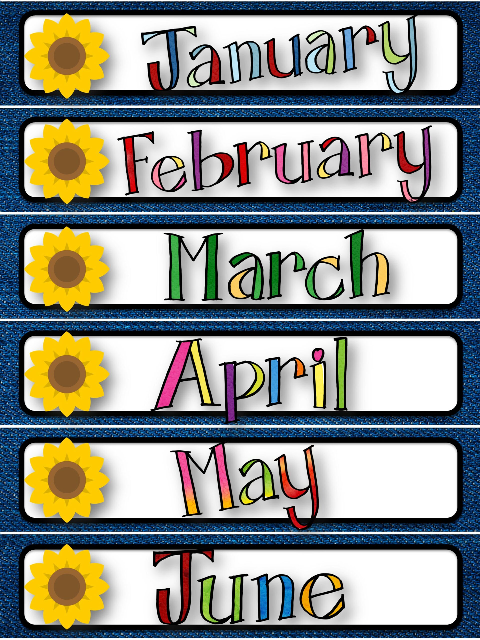 Sunflower Classroom Calendar Decor Set Editable - Made By Teachers