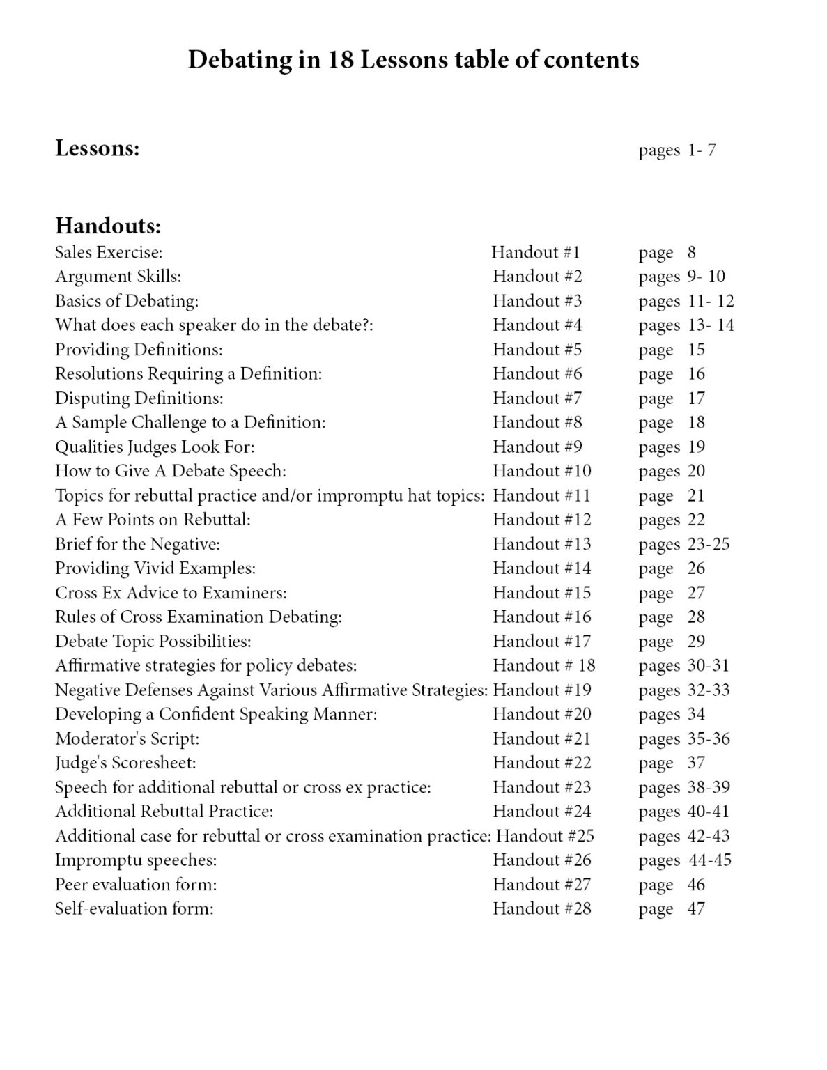 DEBATING IN 18 LESSONS - Made By Teachers