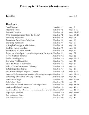 DEBATING IN 18 LESSONS - Made By Teachers