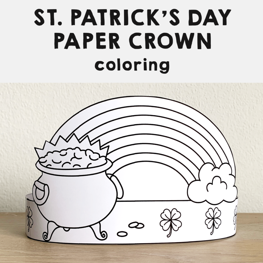 St. Patrick’s Day Paper Hats Leprechaun Shamrock Printable Paper ...