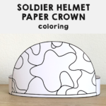 Soldier Helmet Paper Crown Headband Printable Military Coloring Craft ...