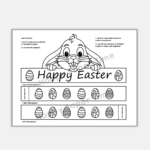 Easter Bunny Paper Crown Headband Printable Coloring Craft Activity ...