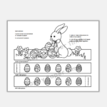 Easter Bunny Eggs Paper Crown Headband Printable Coloring Craft ...