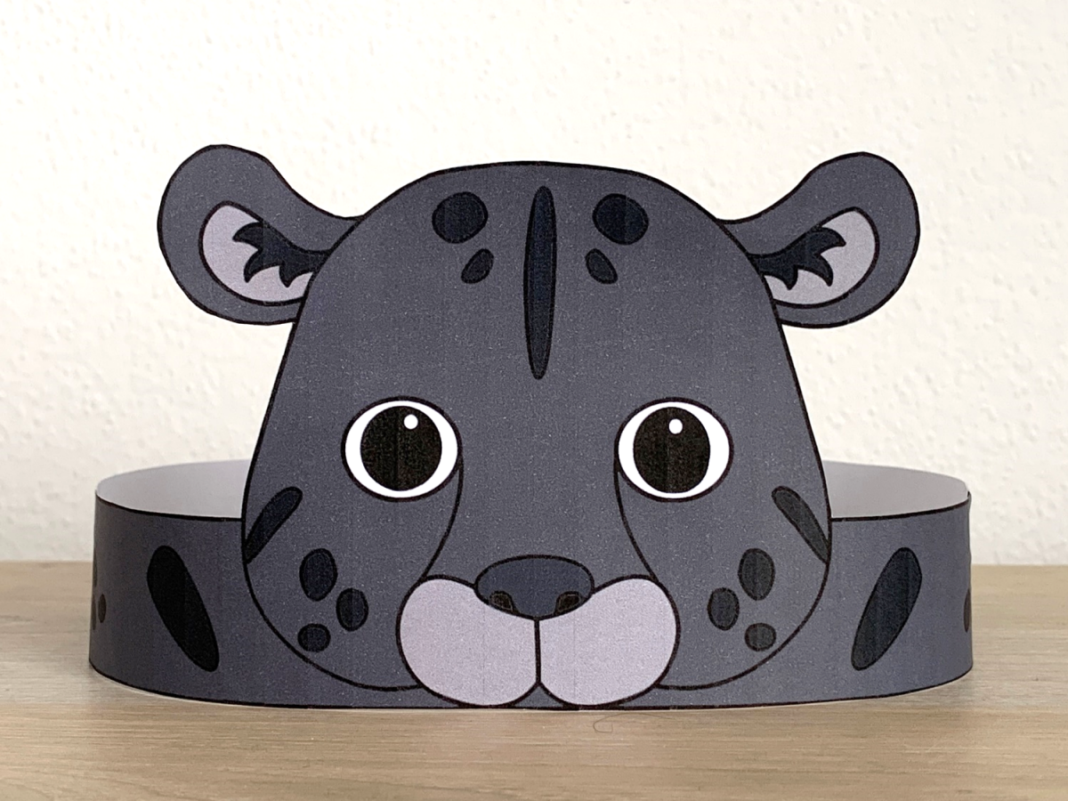 Black Panther Paper Crown Jungle Animal Headband Printable Costume ...