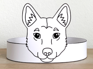 Dingo Paper Crown Australian Animal Headband Printable Coloring Craft ...