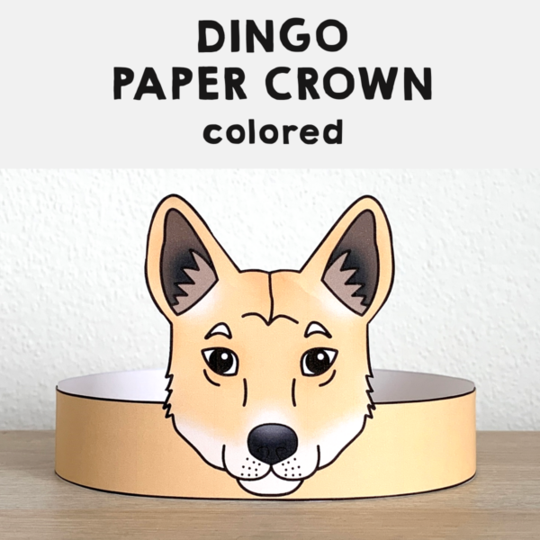 Dingo Paper Crown Australian Animal Headband Printable Costume Craft ...