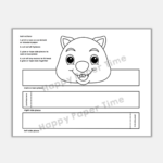Wombat Paper Crown Australian Animal Headband Printable Coloring Craft ...