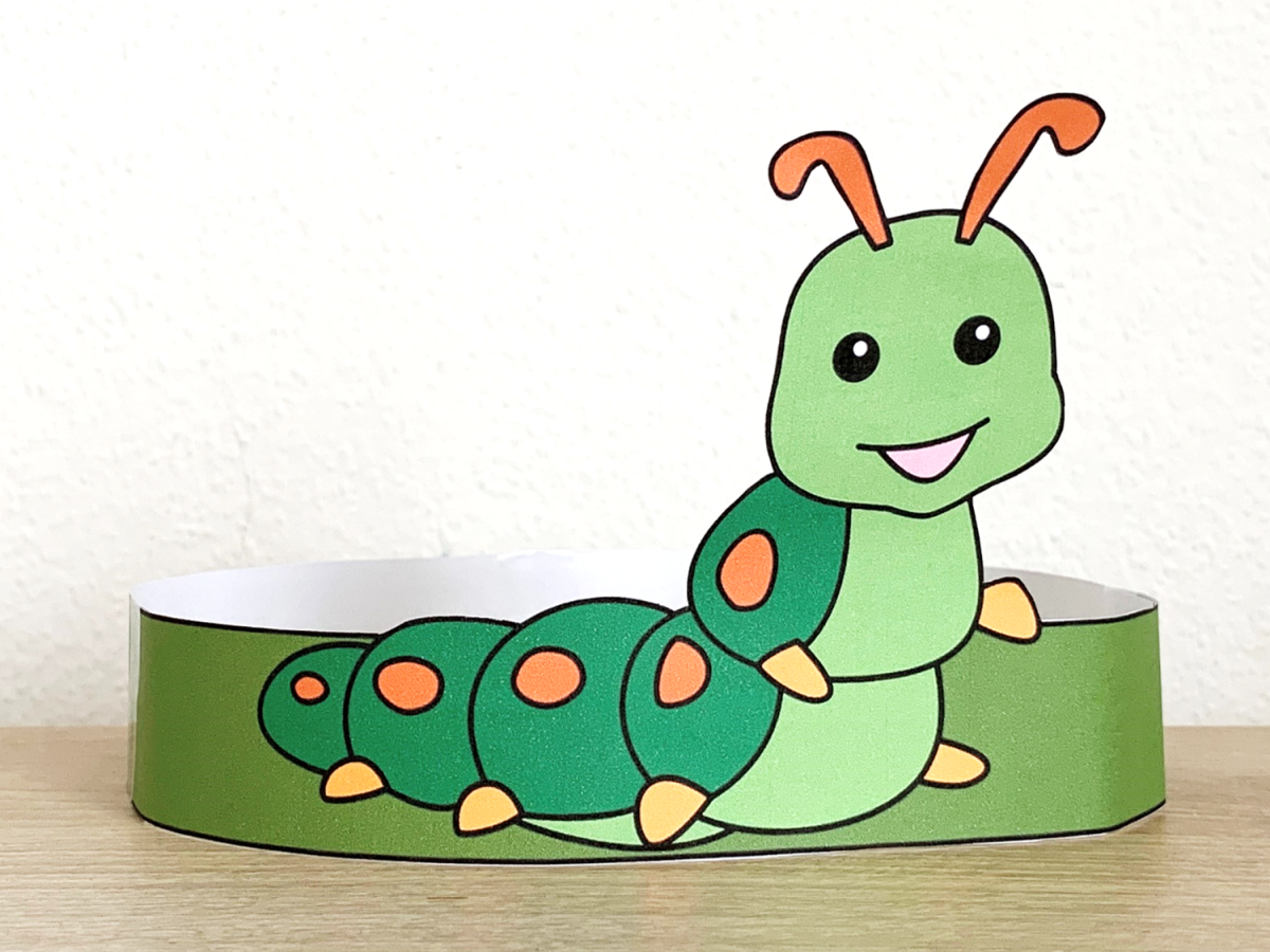 Caterpillar Paper Crown Printable Bug Insect Costume Craft Activity ...