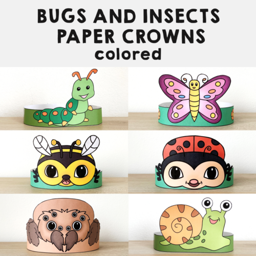 Bugs Insects Paper Crowns Headbands Hats Printable Costume Craft ...