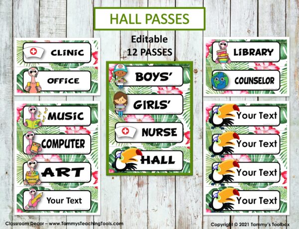Classroom Schedule and Management Set in Tropical Theme - Made By Teachers
