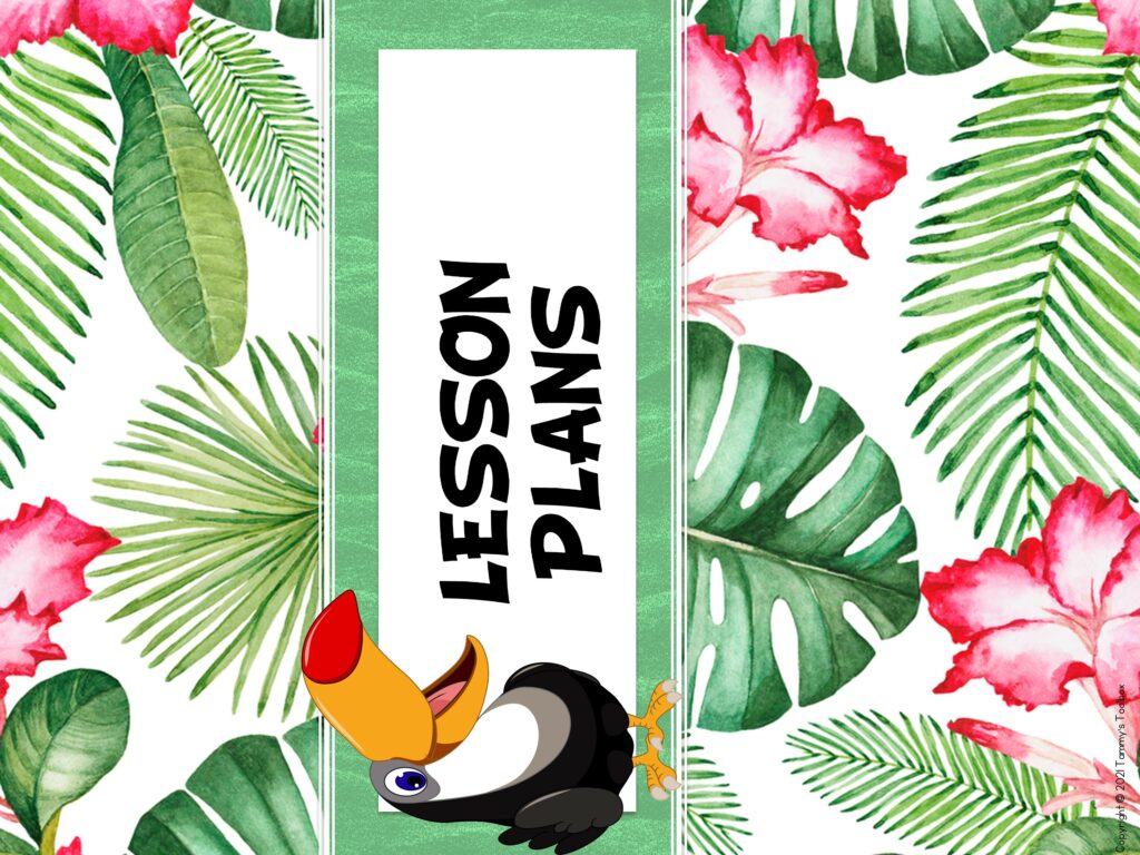 Classroom Supply Labels and Organization Labels in Tropical Theme ...