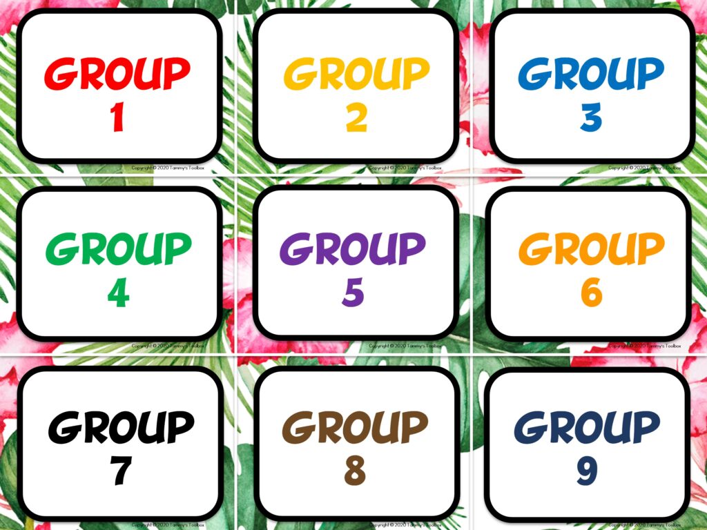 Classroom Center Labels in Tropical Theme | Made By Teachers