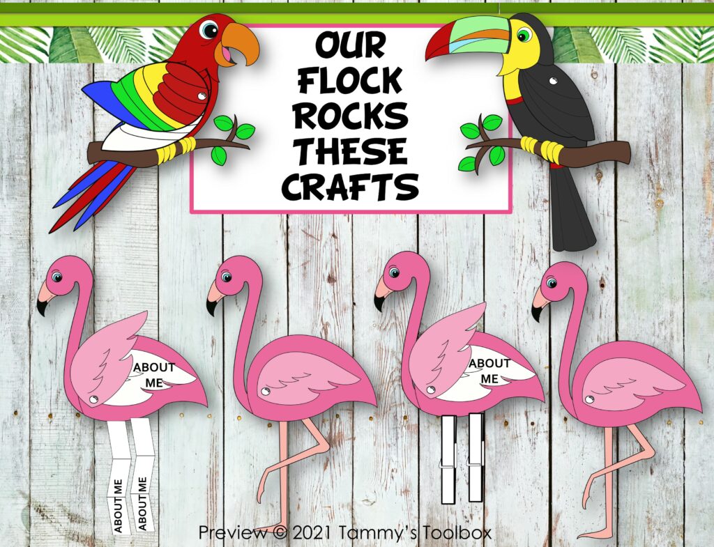All About Me Craft and Back to School Bulletin Board Activity Tropical ...