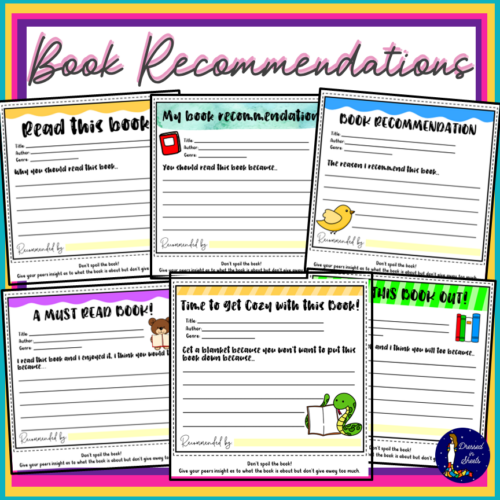 Book Recommendations Forms for Students | Made By Teachers