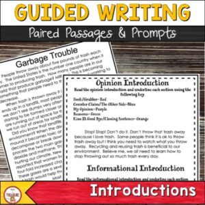 Guided Text Based Writing | Informational and Opinion Writing | Made By ...