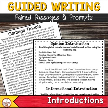 Guided Text Based Writing | Introductions | Made By Teachers