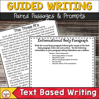 Guided Text Based Writing | Body Paragraphs | Made By Teachers