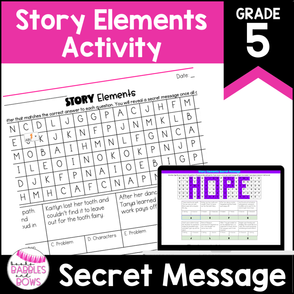Story Elements Activity-- Digital and Print | Made By Teachers