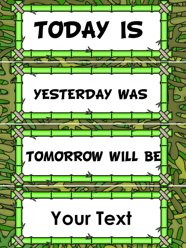 Jungle Safari Decor Calendar and Class Schedule - Made By Teachers