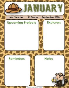 Digital and Printable Classroom Newsletters in Jungle Safari - Made By ...