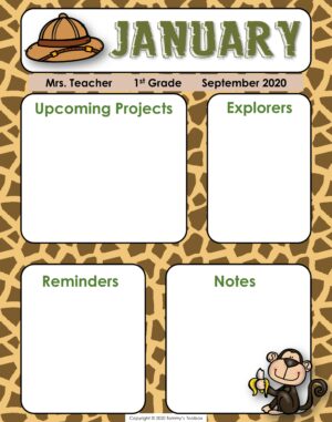 Digital and Printable Classroom Newsletters in Jungle Safari | Made By ...