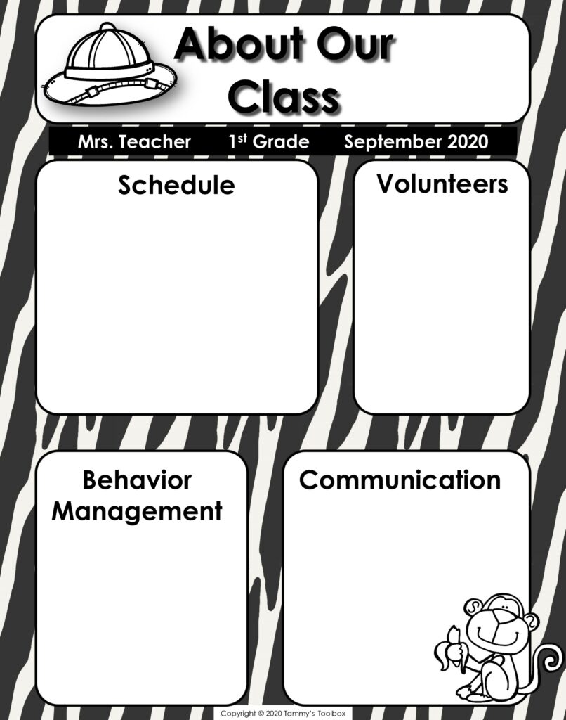 Digital and Printable Classroom Newsletters in Jungle Safari | Made By ...