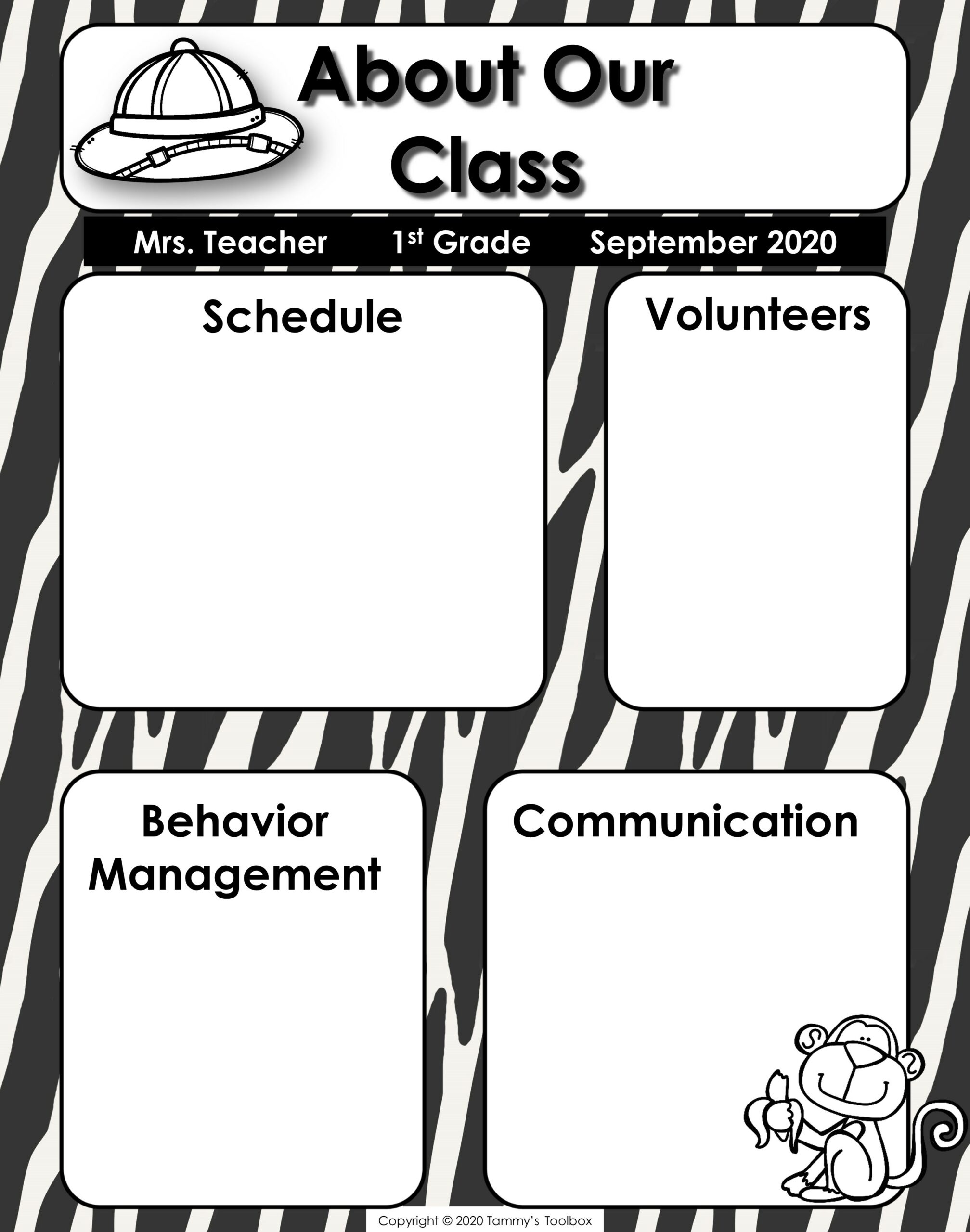Digital and Printable Classroom Newsletters in Jungle Safari - Made By ...