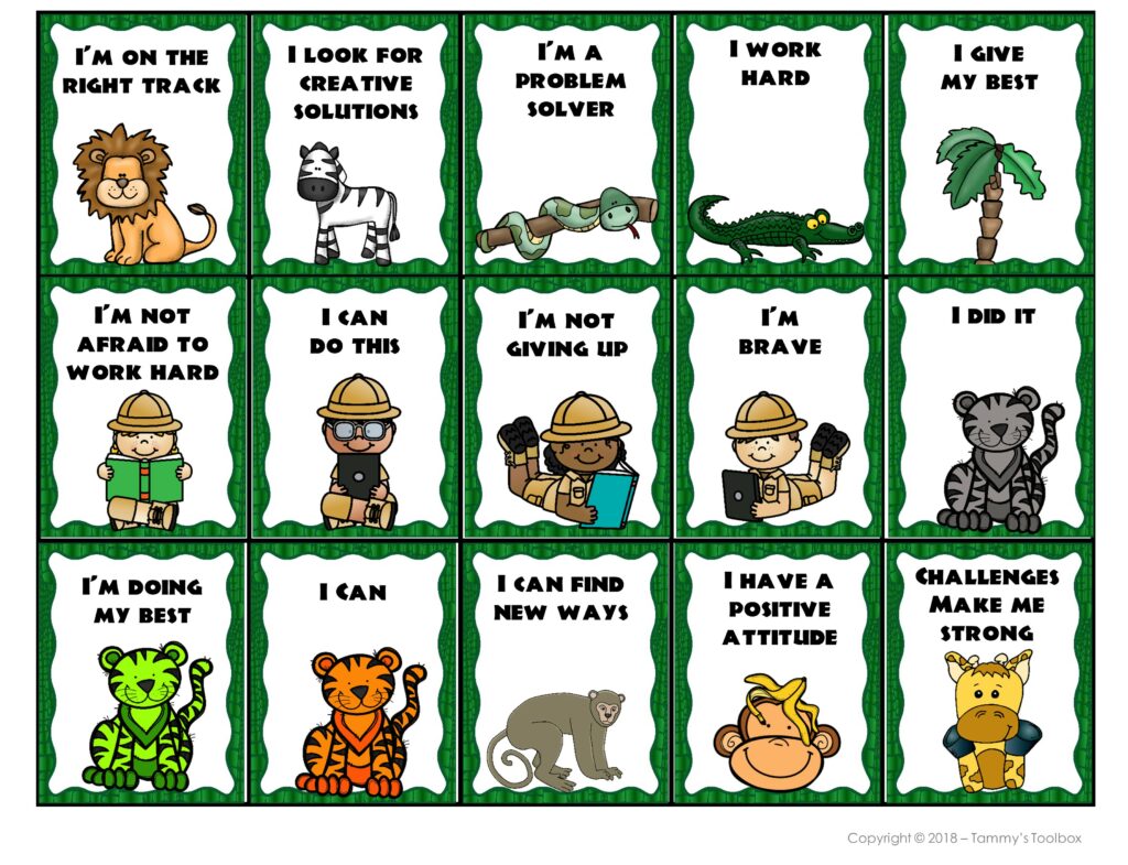 Free Growth Mindset Reward Tags in Safari Theme - Made By Teachers