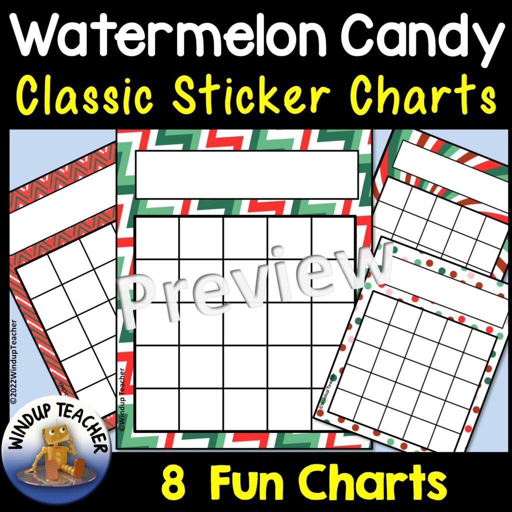 Watermelon Candy Classic Sticker Charts - Made By Teachers