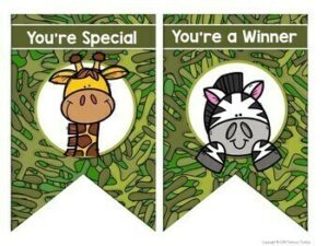 Classroom Decor Growth Mindset Jungle Safari Editable Bundle - Made By ...