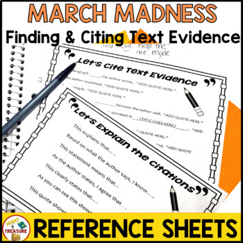 March Madness Informational Text | Finding and Citing Text Evidence ...