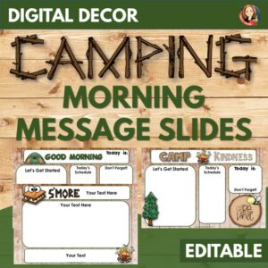 Digital Morning Work Assignment Slides Camping - Made By Teachers