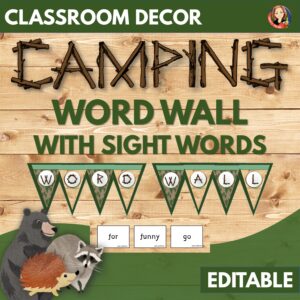 Sight Word and Phonics Word Wall Camping Theme - Made By Teachers