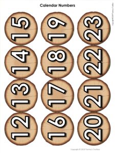 Classroom Decor Calendar in Camping Theme - Made By Teachers