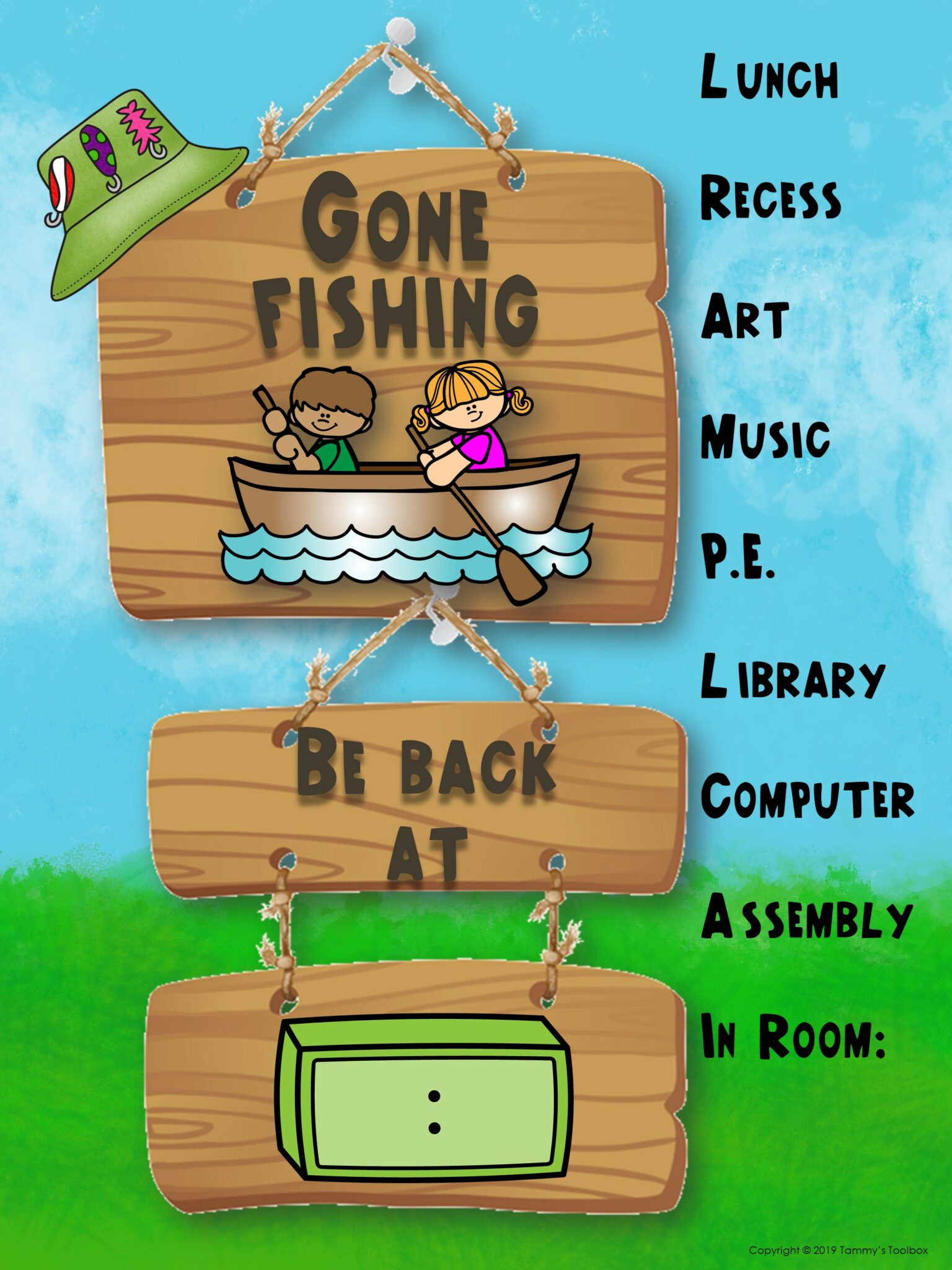 Classroom Decor Calendar in Camping Theme - Made By Teachers
