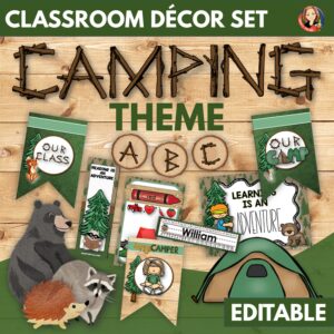 Camping Theme Editable Classroom Decor - Made By Teachers