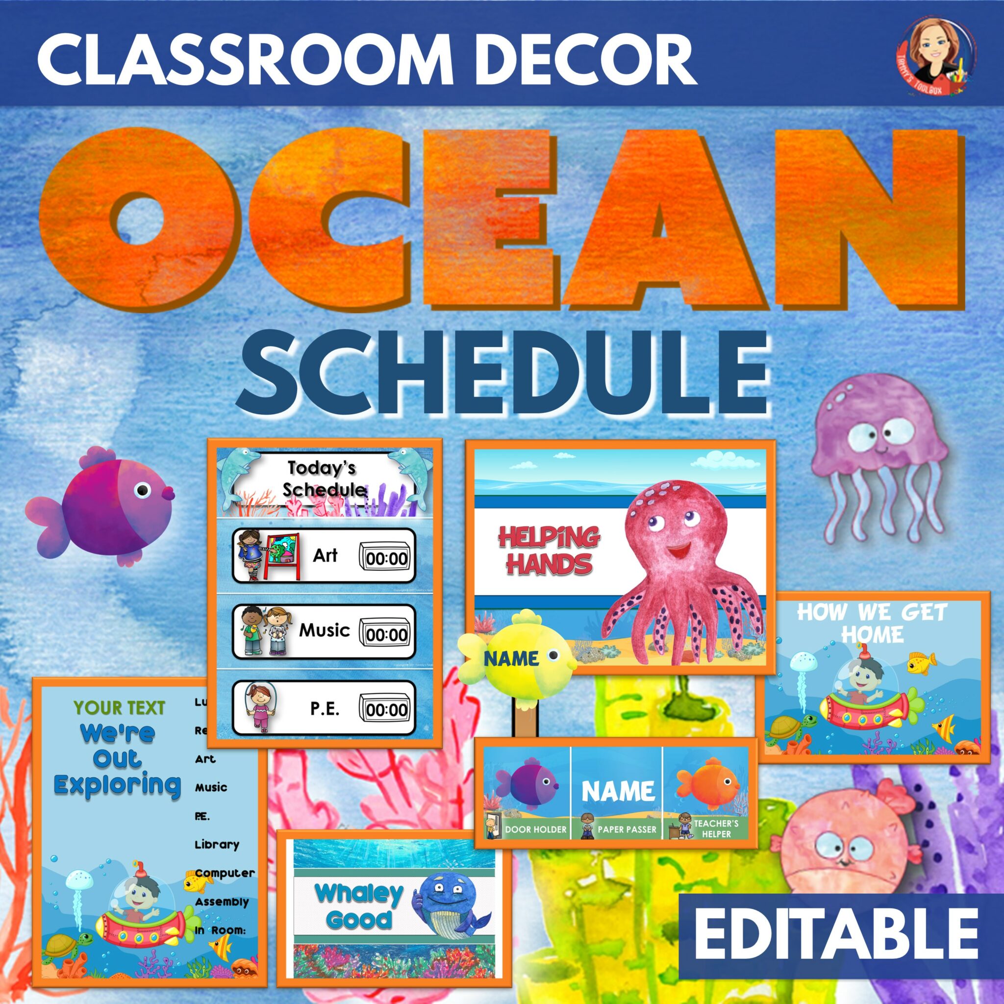 Ocean Under the Sea Theme Classroom Schedule | Made By Teachers