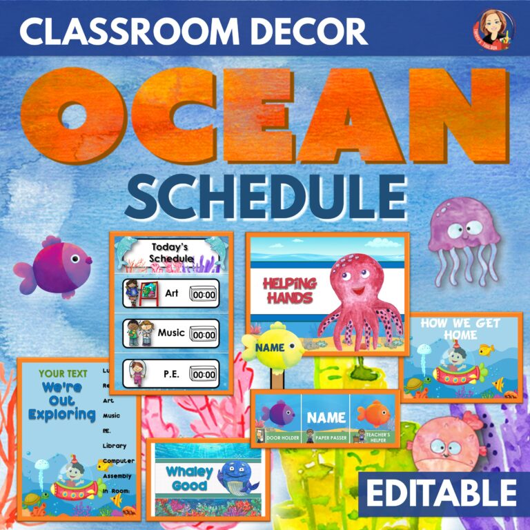Ocean Under the Sea Theme Classroom Schedule | Made By Teachers