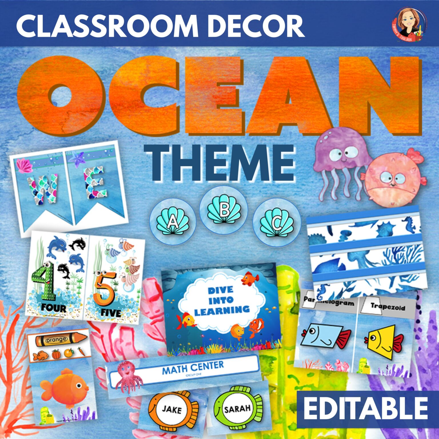 Ocean Under the Sea Theme Classroom Decor | Made By Teachers