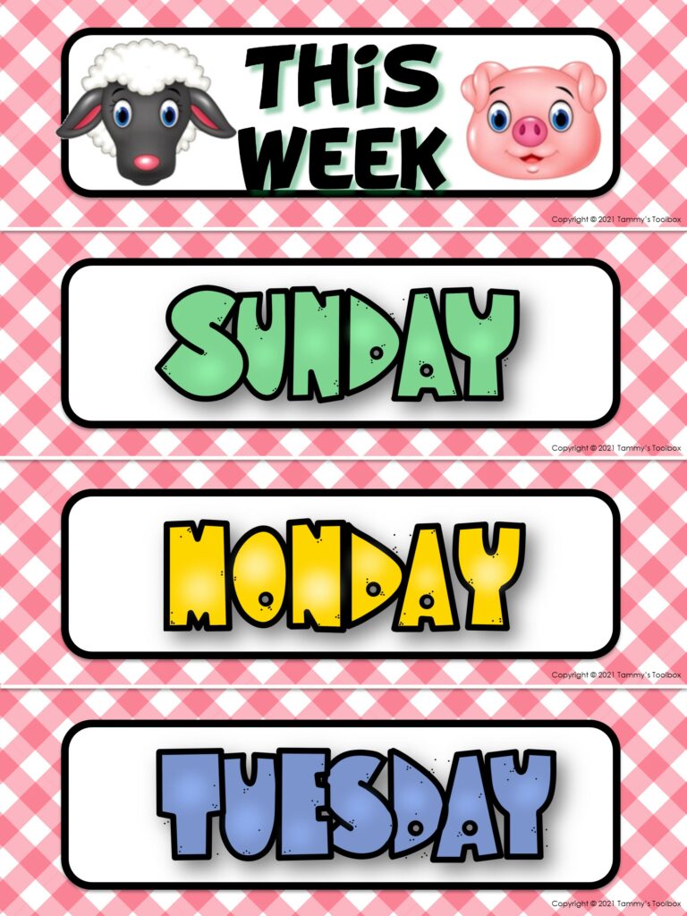 Farm Theme Classroom Calendar Set | Made By Teachers