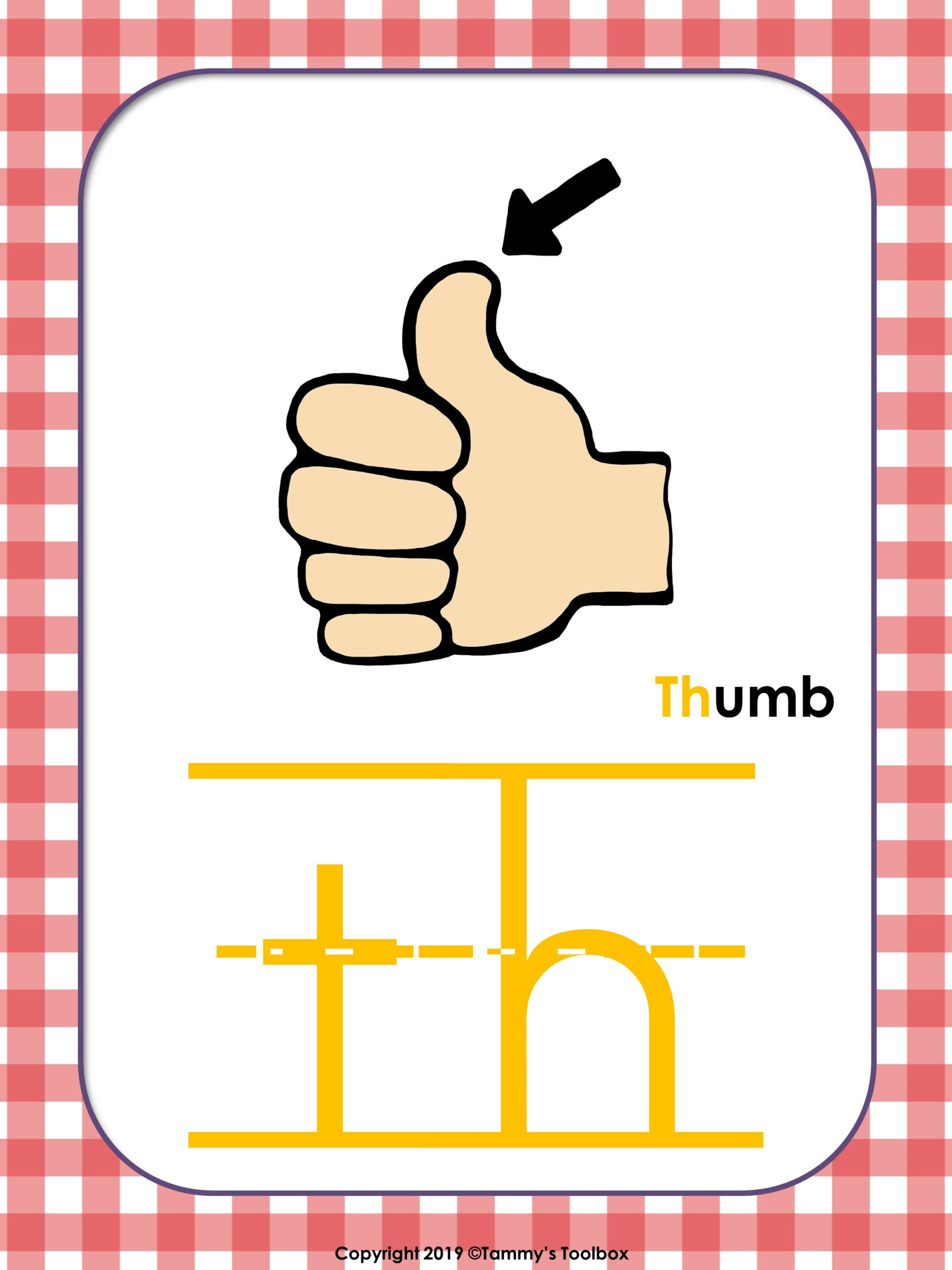 Alphabet and Phonics Anchor Charts in Red Gingham | Made By Teachers