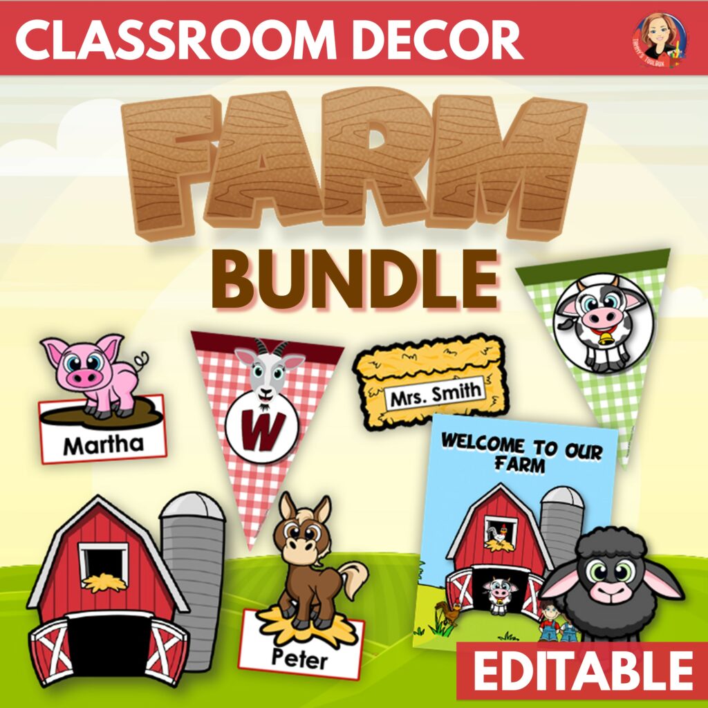 Classroom Decor Bundle in Farm Theme - Made By Teachers