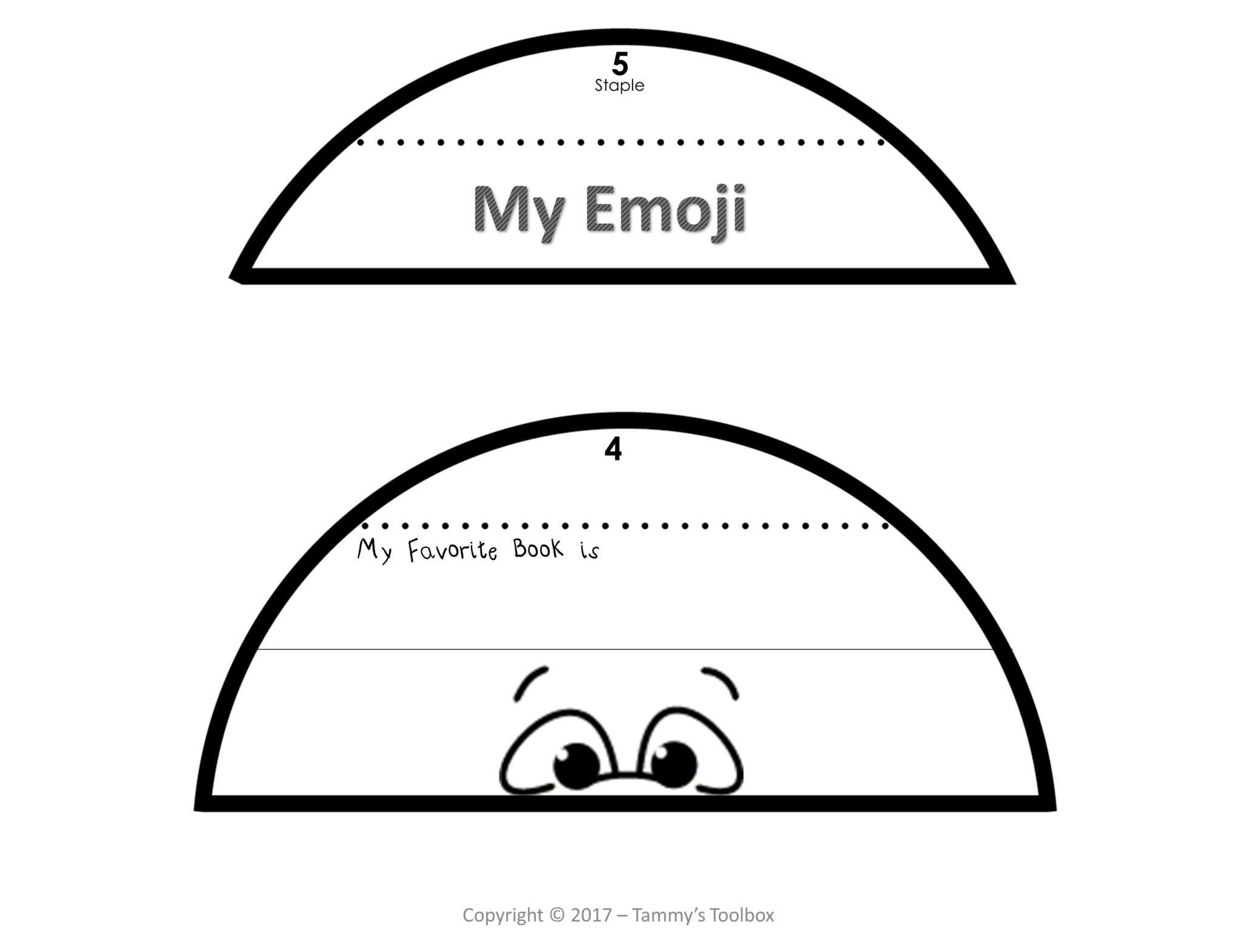All About Me Back to School Craft in Rainbow Emoji Theme - Made By Teachers