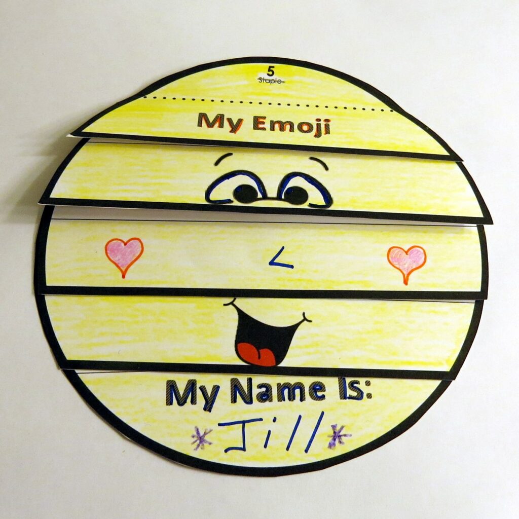 All About Me Back to School Craft in Rainbow Emoji Theme | Made By Teachers