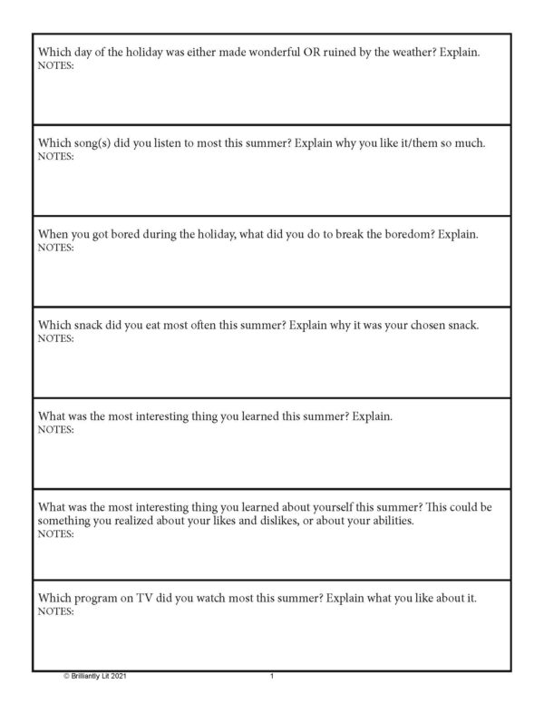 BACK TO SCHOOL PUBLIC SPEAKING TOPICS, Grades 5-8 - Made By Teachers