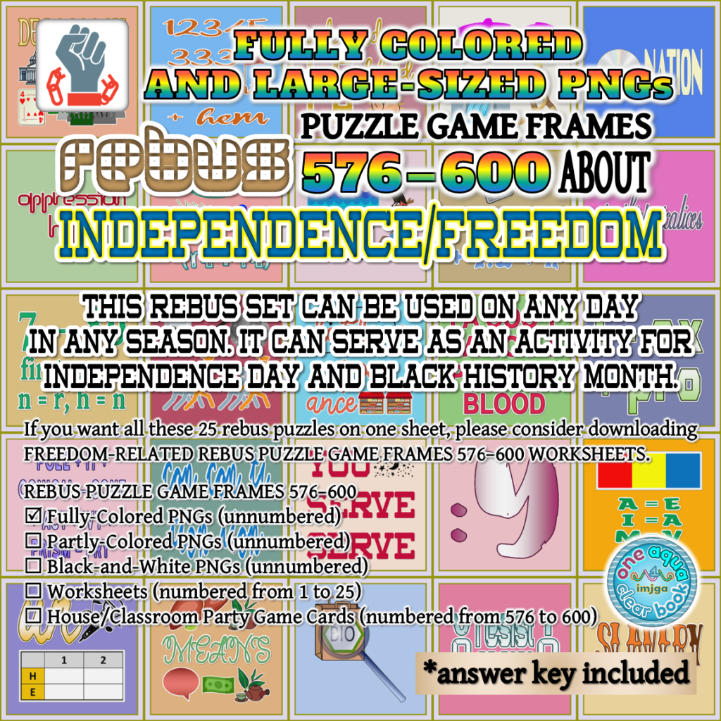 10 FREE Rebus Puzzle Game Frame PNGs - Made By Teachers