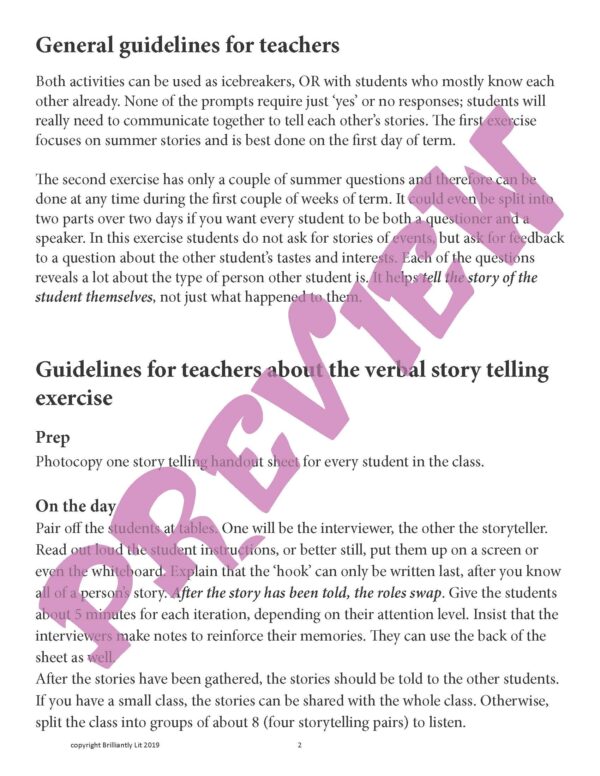 BACK TO SCHOOL STORY TELLING ACTIVITIES - Made By Teachers